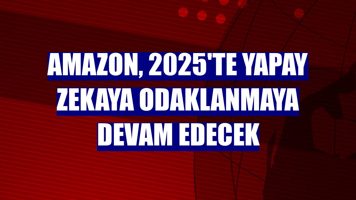 Amazon, 2025'te yapay zekaya odaklanmaya devam edecek - Ekonomi Haberleri - Diyadinnet